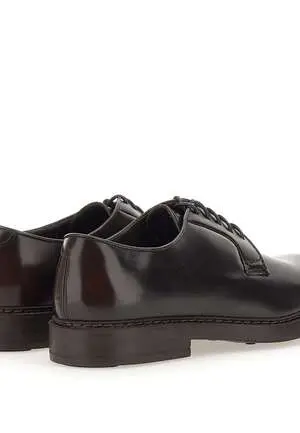 DOUCAL'S Round-toe Lace-up Derby Shoes - Black