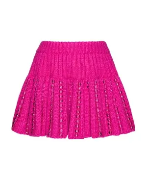 Valentino Garavani Flared Hem Knitted Mini Skirt With Sequins