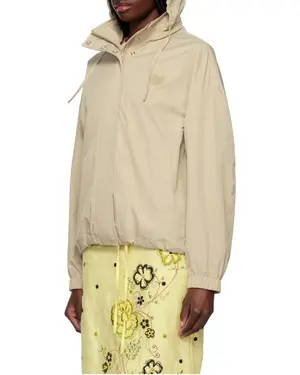 Maison Kitsuné Beige Fox Motif Bomber Jacket