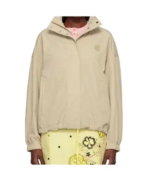 Maison Kitsuné Beige Fox Motif Bomber Jacket
