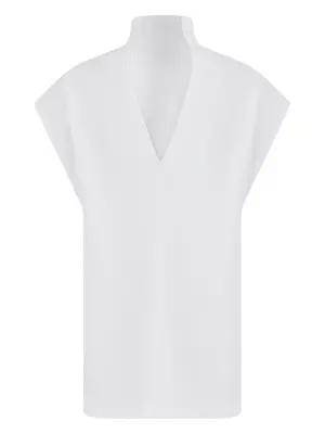 Alaïa High Neck Knit Tunic With Back Cutout