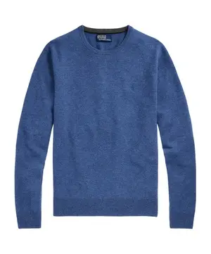 Polo Ralph Lauren Embroidered Logo Crew Neck Sweater - Blue
