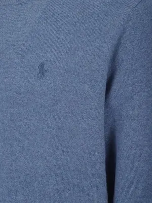 Polo Ralph Lauren Embroidered Crewneck Knit Jumper - Blue