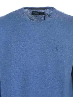 Polo Ralph Lauren Embroidered Crewneck Knit Jumper - Blue