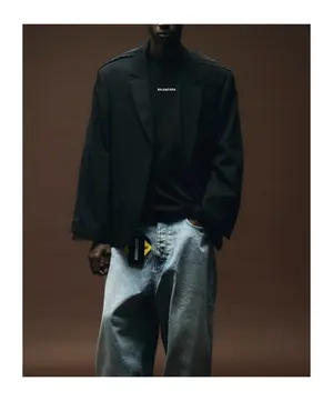 Balenciaga Tailored Jacket With Lapel Collar And Flap Pockets