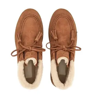 Hogan Lace-up Round Toe Boots