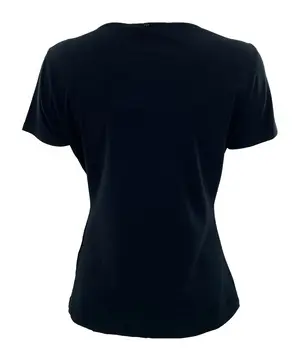 Sportmax Short Sleeve T-shirt With Embellished Floral Detail - Black