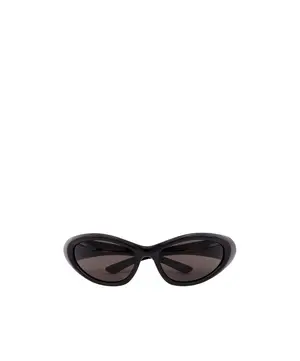 Balenciaga Oval Frame Sunglasses - Black