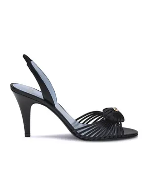 Valentino Garavani Royal Vlogo Signature Heart Detailed Sandals - Black