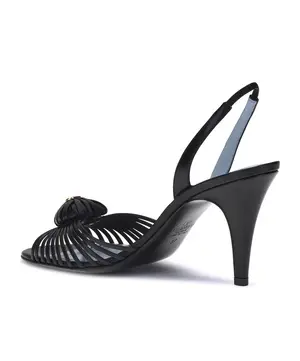 Valentino Garavani Royal Vlogo Signature Heart Detailed Sandals - Black