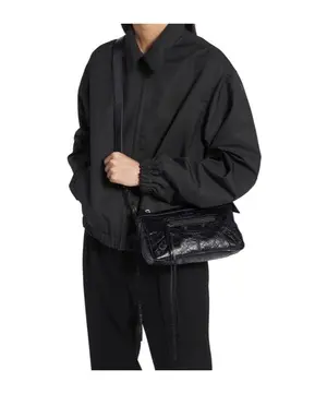 Balenciaga Le City Moto Mini Shoulder Bag - Black