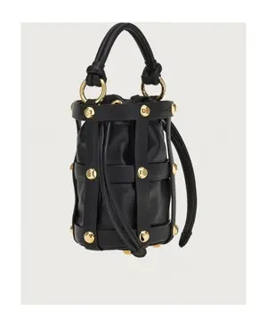 FERRAGAMO Cage Bucket Bag - Black