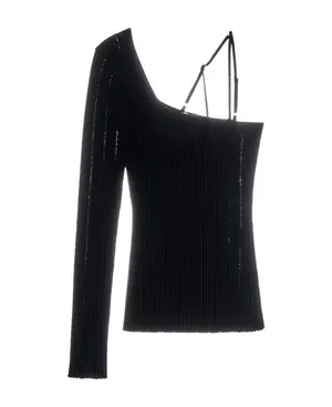 Helmut Lang Ribbed One-shoulder Top