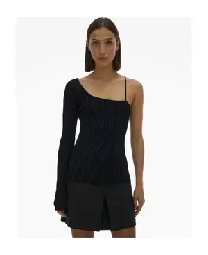 Helmut Lang Ribbed One-shoulder Top