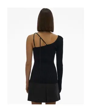 Helmut Lang Ribbed One-shoulder Top