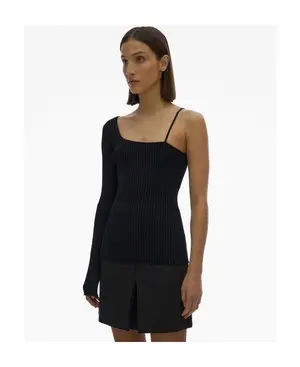 Helmut Lang Ribbed One-shoulder Top