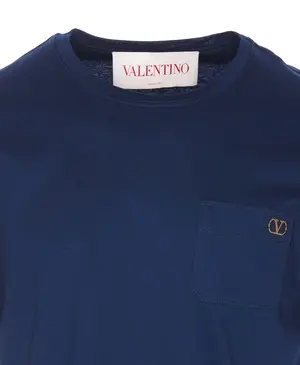 Valentino Garavani Logo Plaque Crewneck T-shirt