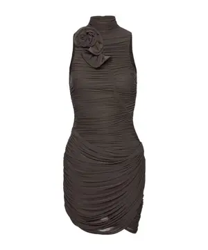 Magda Butrym High-neck Draped Mini Dress
