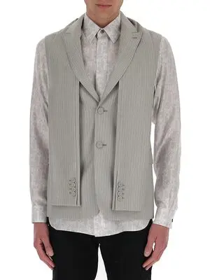 Dior Striped Sleeveless Jacket