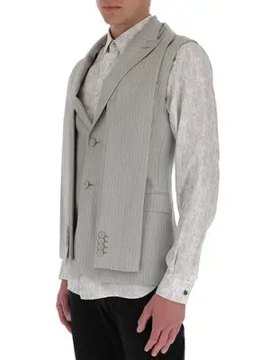 Dior Striped Sleeveless Jacket