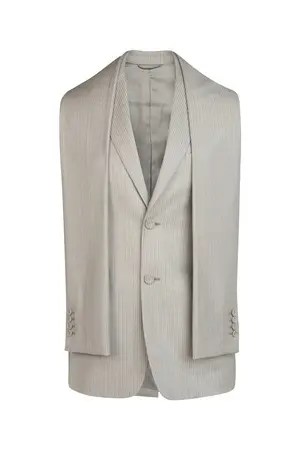Dior Striped Sleeveless Jacket