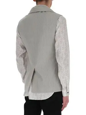 Dior Striped Sleeveless Jacket