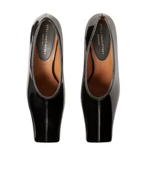 Stella McCartney Square Toe Patent Kitten Heels