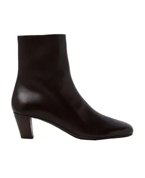Marsèll Side Zip Ankle Boots With Tapered Heel - Black