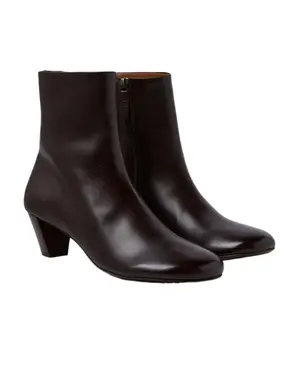 Marsèll Side Zip Ankle Boots With Tapered Heel - Black
