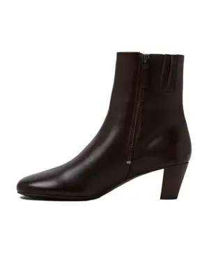 Marsèll Side Zip Ankle Boots With Tapered Heel - Black