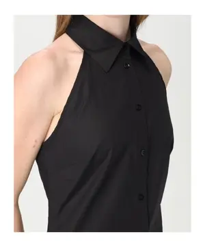 TWINSET Sleeveless Pointed Neck Maxi Dress