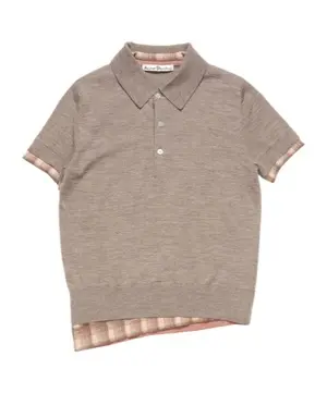 Acne Studios Layered Knitted Polo Shirt - Light Brown