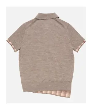 Acne Studios Layered Knitted Polo Shirt - Light Brown