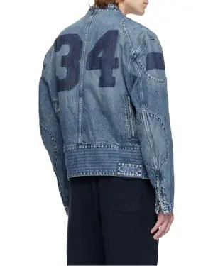 AMBUSH Paneled Graphic Denim Rider Jacket