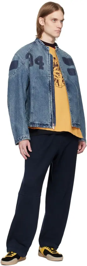 AMBUSH Paneled Graphic Denim Rider Jacket