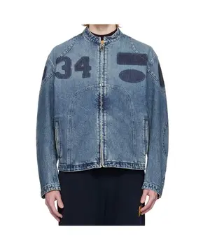 AMBUSH Paneled Graphic Denim Rider Jacket