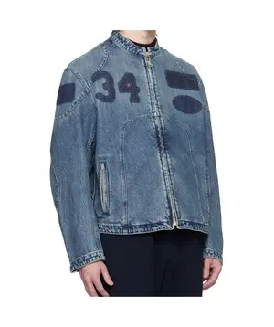 AMBUSH Paneled Graphic Denim Rider Jacket