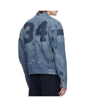 AMBUSH Paneled Graphic Denim Rider Jacket