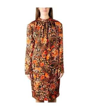Dries Van Noten Long Sleeve Printed Dress