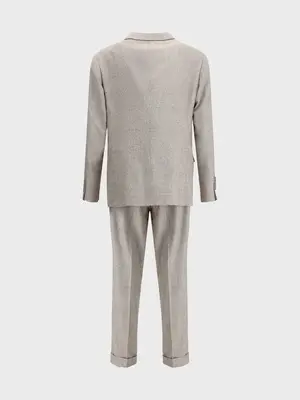 Brunello Cucinelli Prince Of Wales Flannel Tailored Suit - No