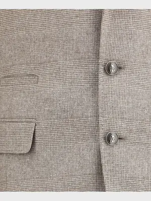 Brunello Cucinelli Prince Of Wales Flannel Tailored Suit - No