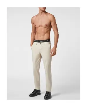 Philipp Plein Logo Tapered Jeans - White