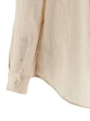 Polo Ralph Lauren Embroidered Long Sleeve Button-up Shirt - Nude