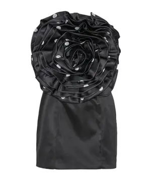 ROTATE BY BIRGER CHRISTENSEN One-shoulder Polka Dot Dress