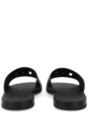Dolce & Gabbana Logo Embossed Slides - Black