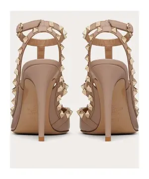 Valentino Garavani Rockstud Ankle Strap Pumps - Powder Color