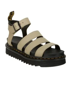 Dr. Martens Adjustable Buckle Flat Open-toe Sandals - Black