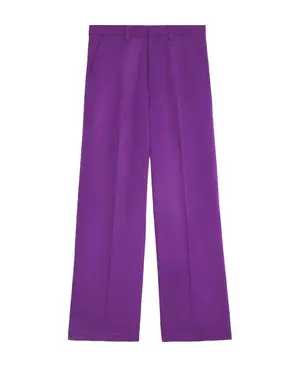 Ami High-waist Wide-leg Trousers - Purple