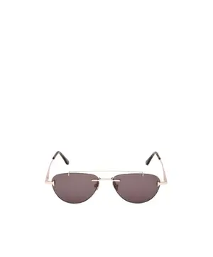 TOM FORD Aviator Rimless Sunglasses - Gray