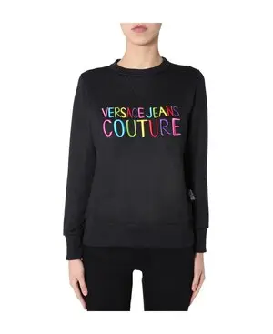 Versace Embroidered Crew Neck Sweater